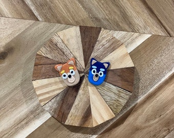 Bluey Blue Dog Healer Polymer Clay Earrings - Etsy