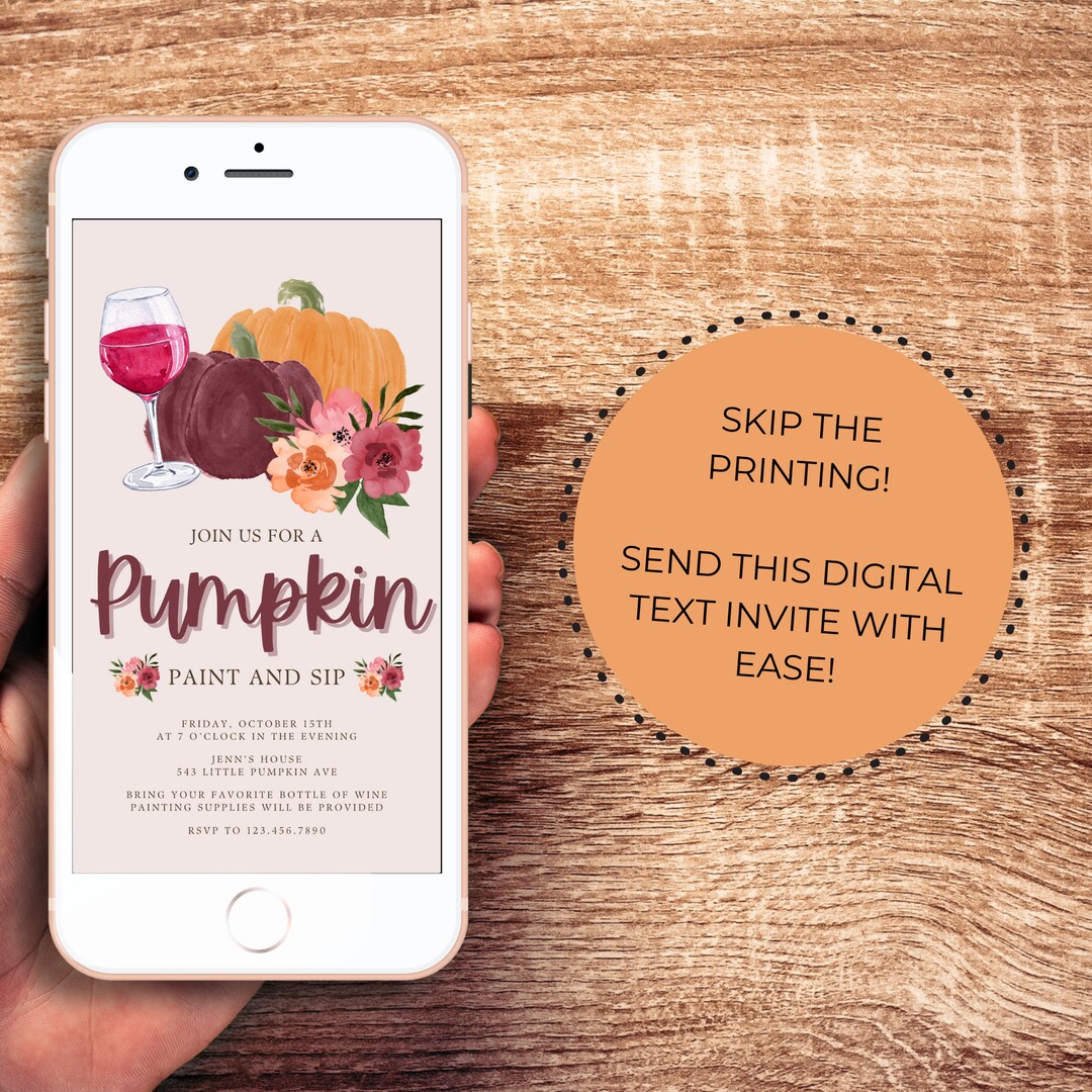 Pumpkin Paint and Sip Halloween Girls Night Out Fall Wine Night ...