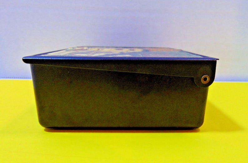 Vintage Small Map of the Old World Hinged Trinket Box Metal Lid Plastic ...