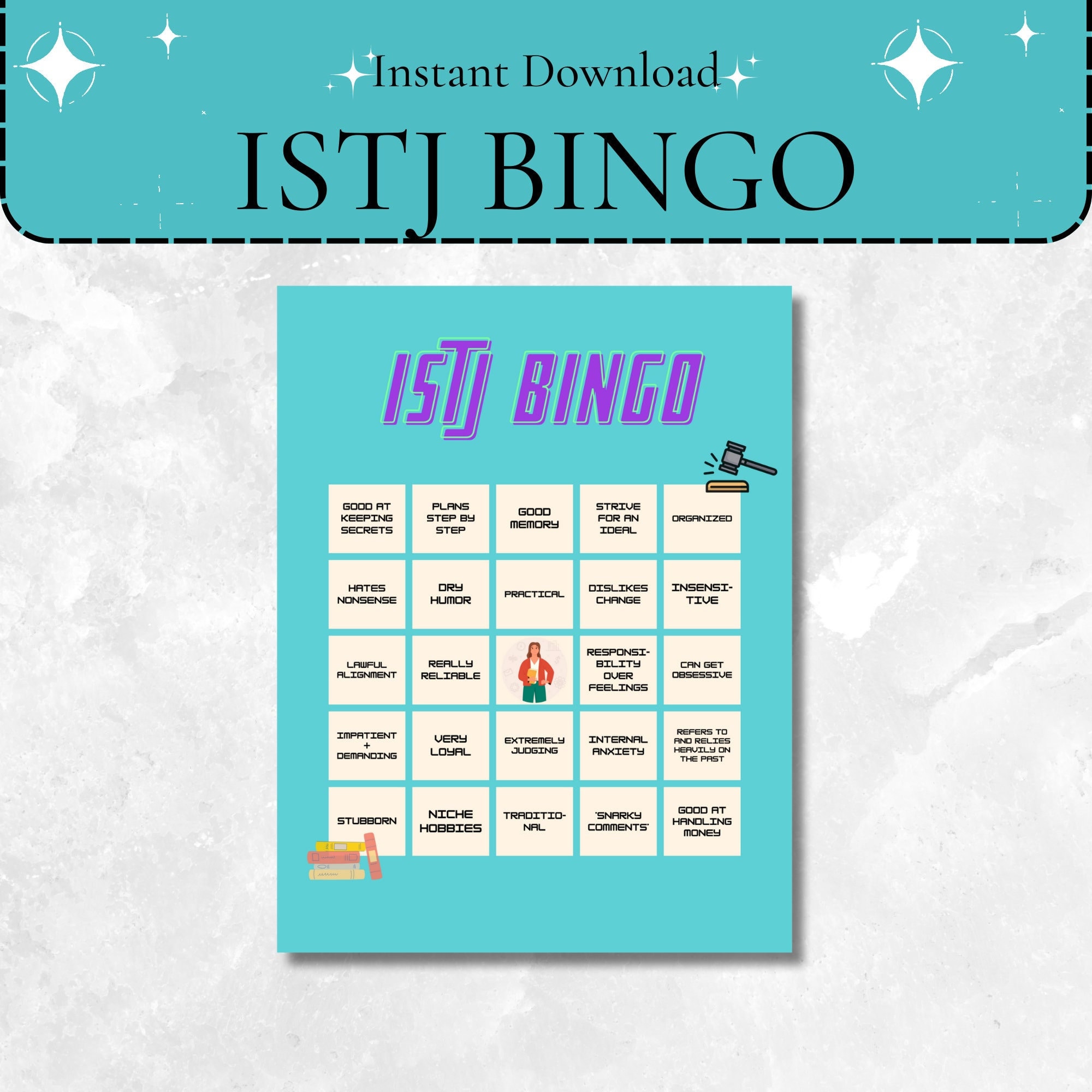 ISTJ Bingo Printable MBTI Bingo Bingo Game for - Etsy