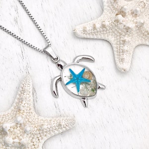 Deep in the Ocean Sea Turtle Necklace - Marine Life Pendant, Unique ...