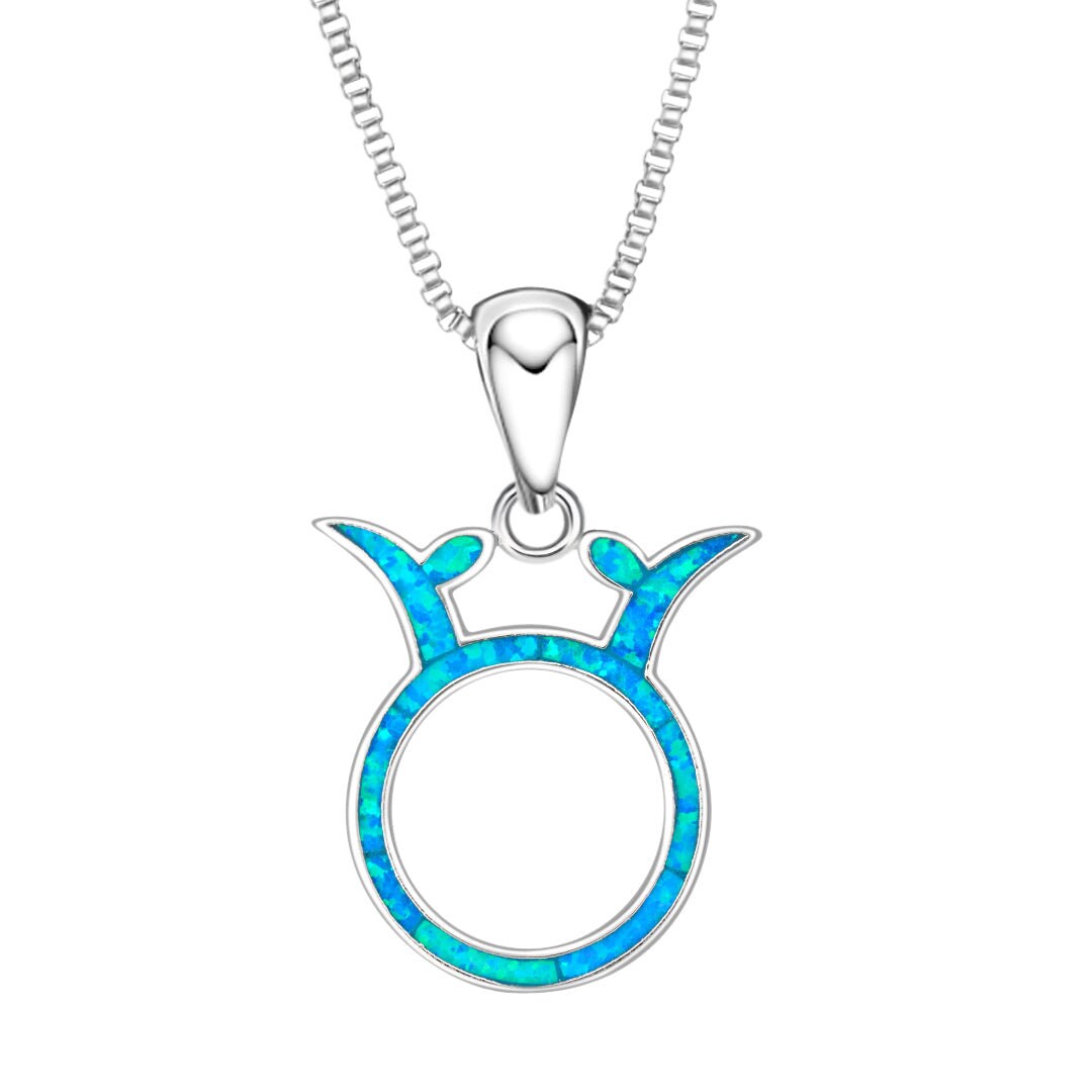 Opal Taurus Necklace - Celestial Zodiac Jewelry, Elegant Astrological ...