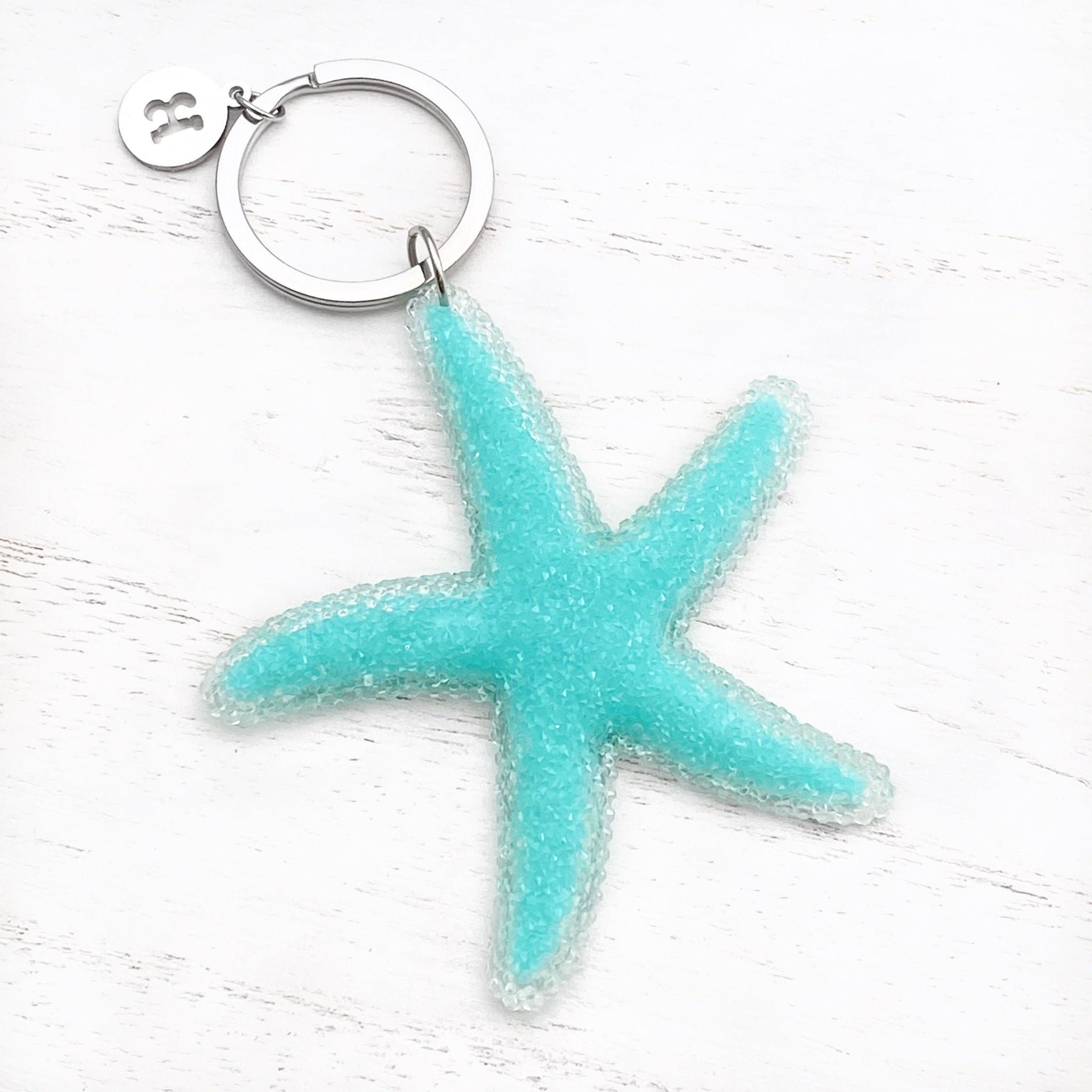 Happy Starfish Keychain Ocean-inspired Accessory, Cheerful Starfish ...