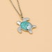 Deep in the Ocean Sea Turtle Necklace Marine Life Pendant, Unique Ocean ...