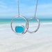 Abstract Double Circle Necklace - Minimalist Jewelry, Modern Double ...