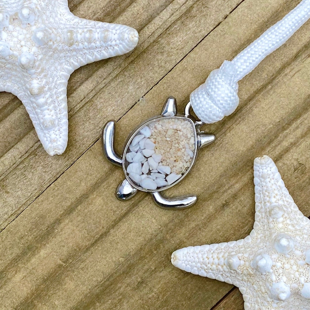 White Rope Sand Sea Turtle Bracelet - White Turquoise -beachy Sand ...