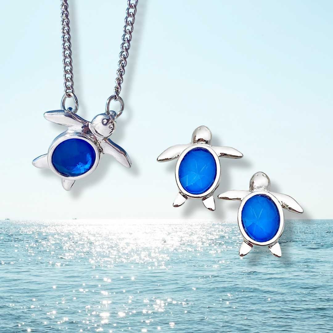 Delicate Sea Turtle Bundle - Ocean-inspired Jewelry Set for Beach ...