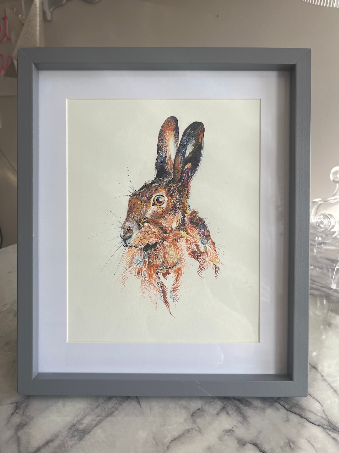 Hare Framed Print - Etsy