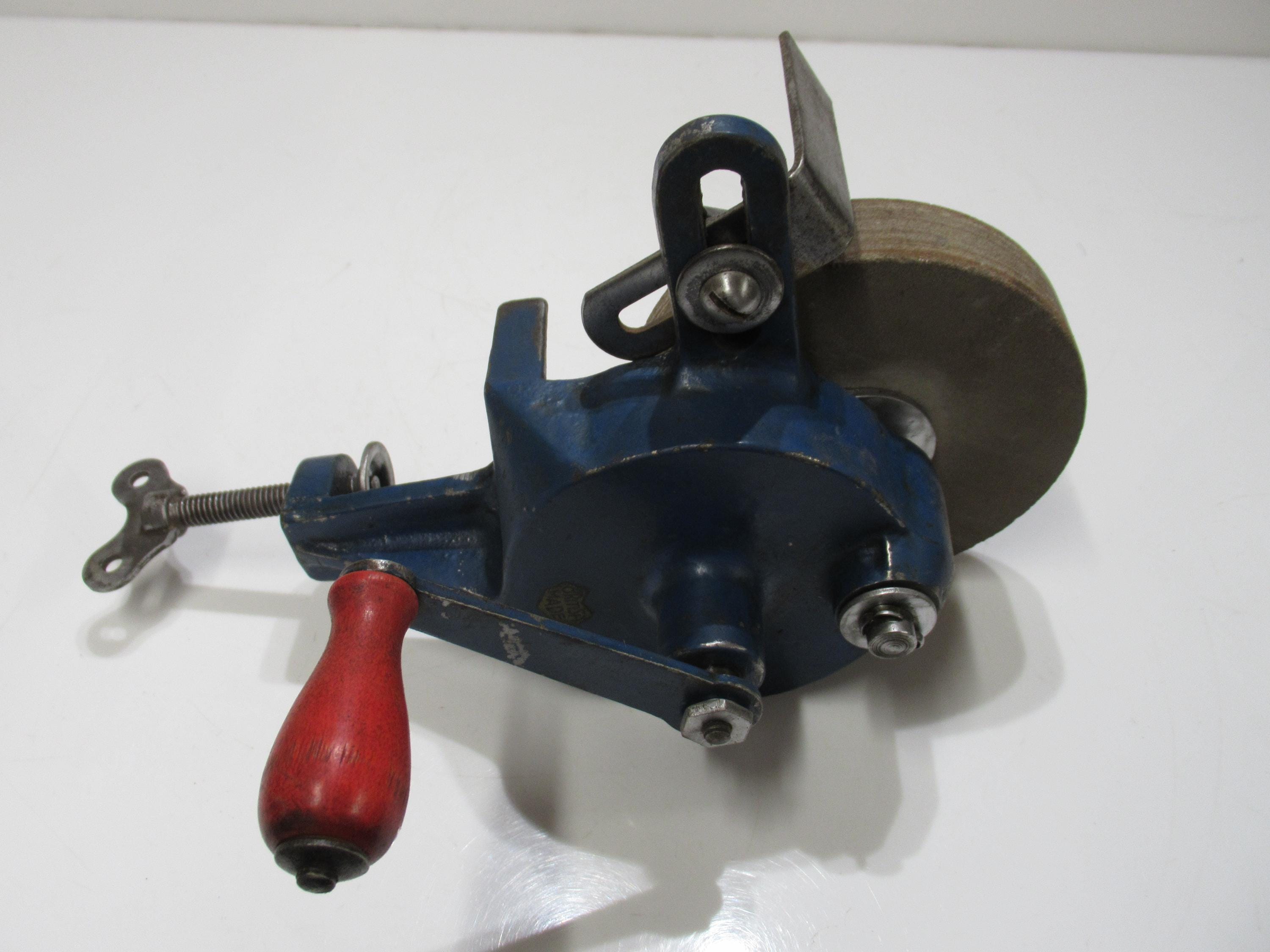 Stunning Vintage British Made Hand Cranked Grinding Wheel Hand Operated ...