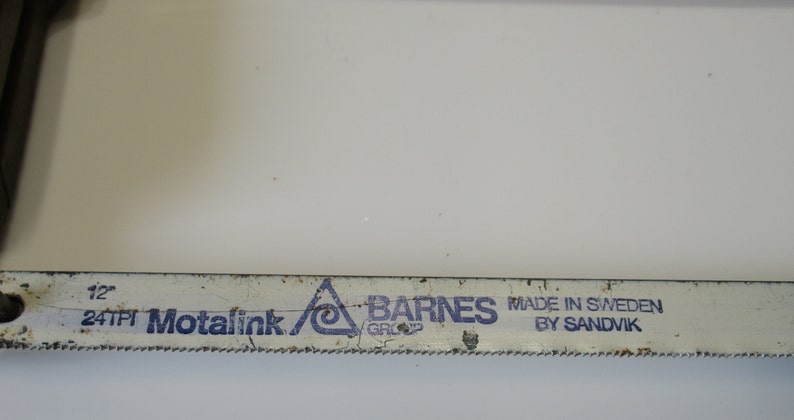 Antique Hacksaw Frame Adjustable Wooden Handle With Sandvik 24tpi Blade ...