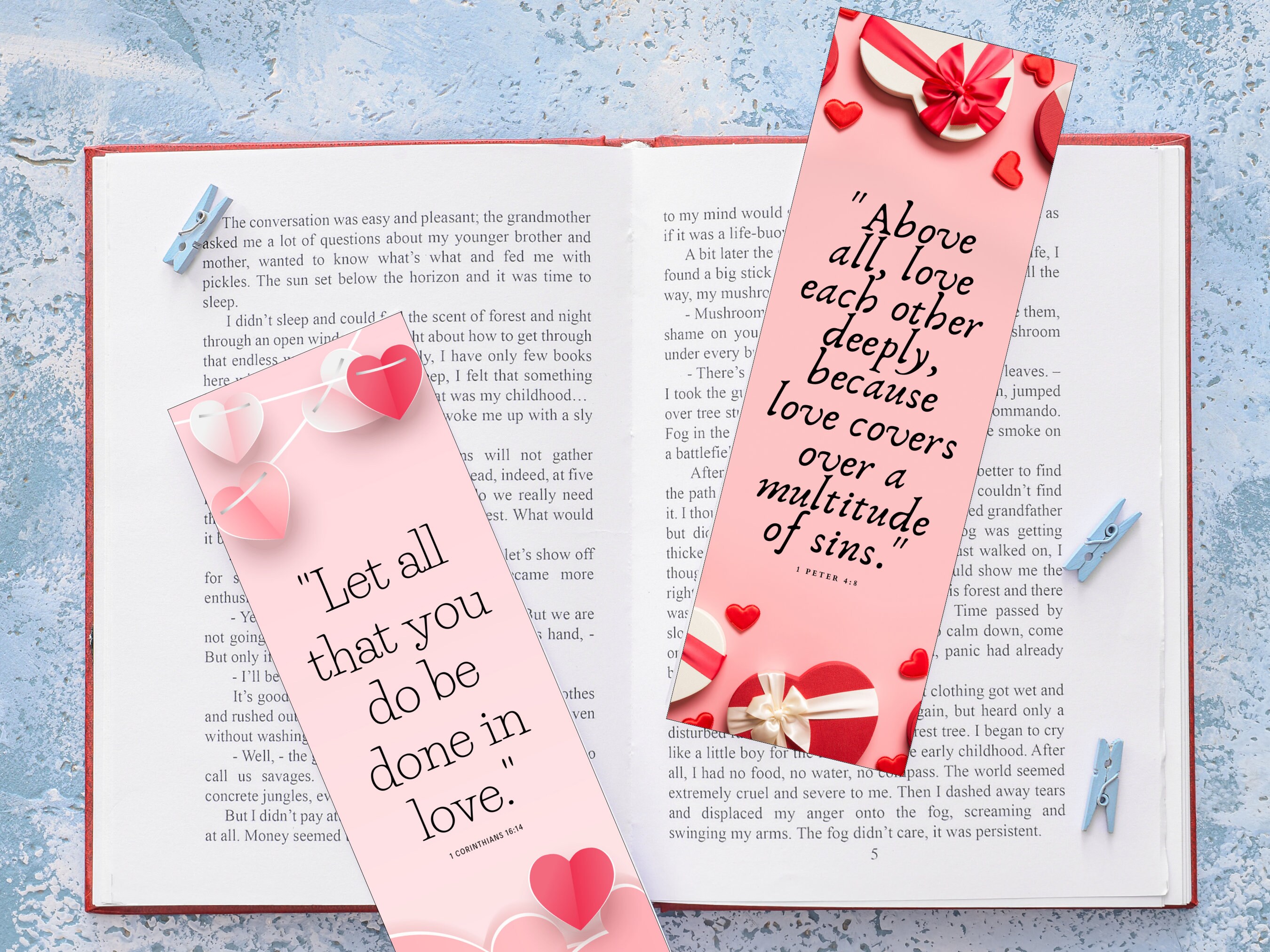 Printable Christian Valentine's Day Bookmark | Bible Valentine Bookmark ...