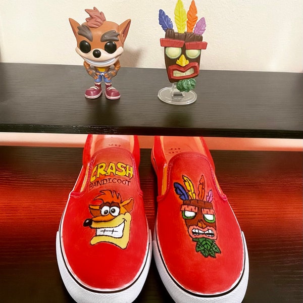Crash Bandicoot Shoes - Etsy UK