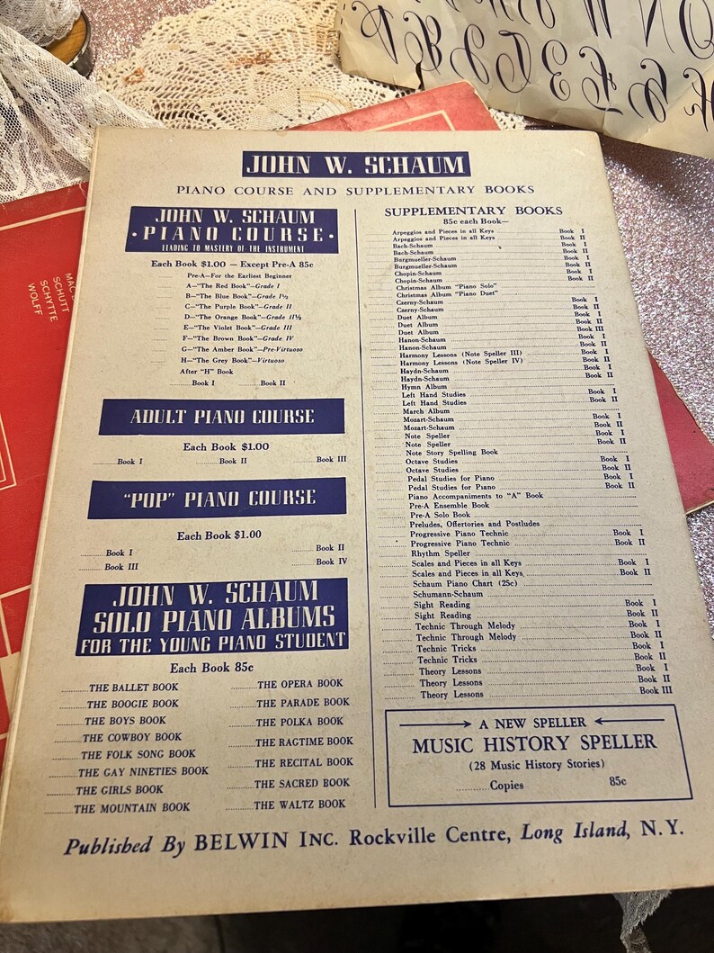 Vintage 1945 Piano Sheet Music - John W. Schaum Book B - Etsy