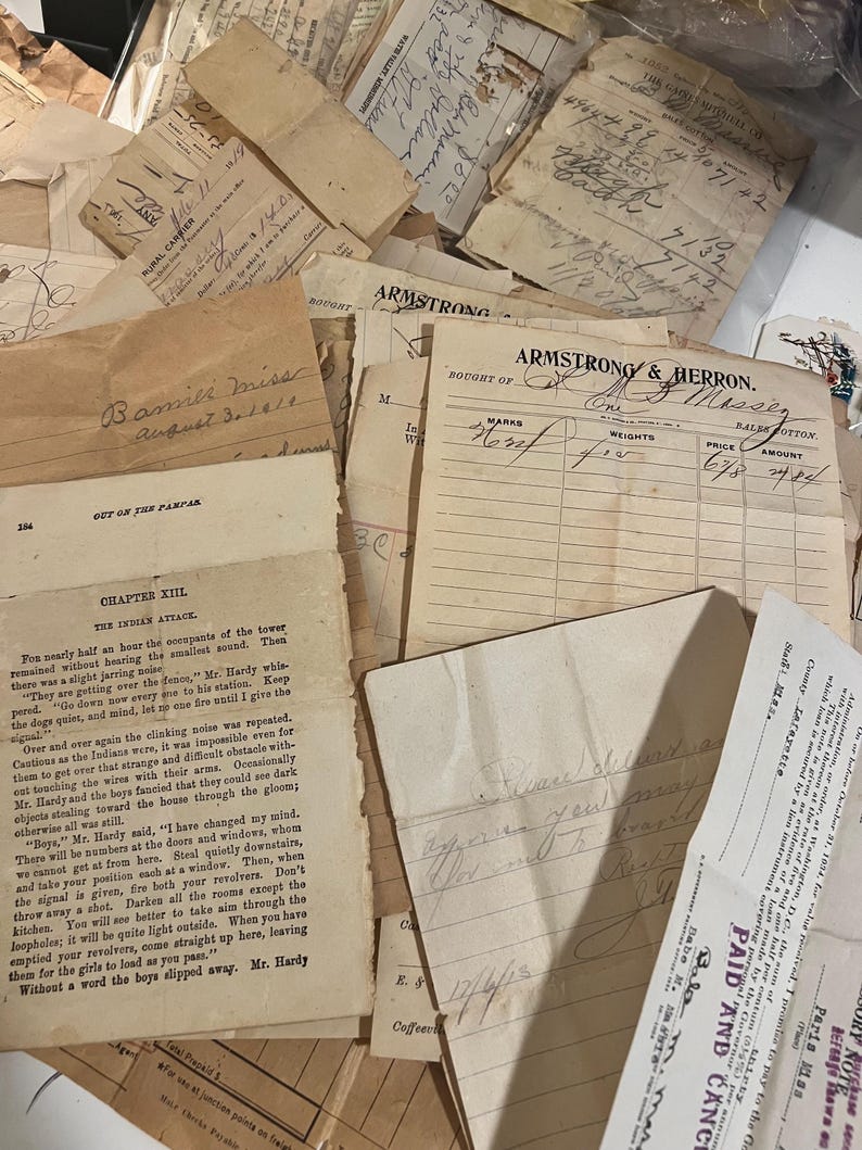1923-1935 Old Papers- Mixed Packages- Ephemera, Tax Receipts, Ledger ...