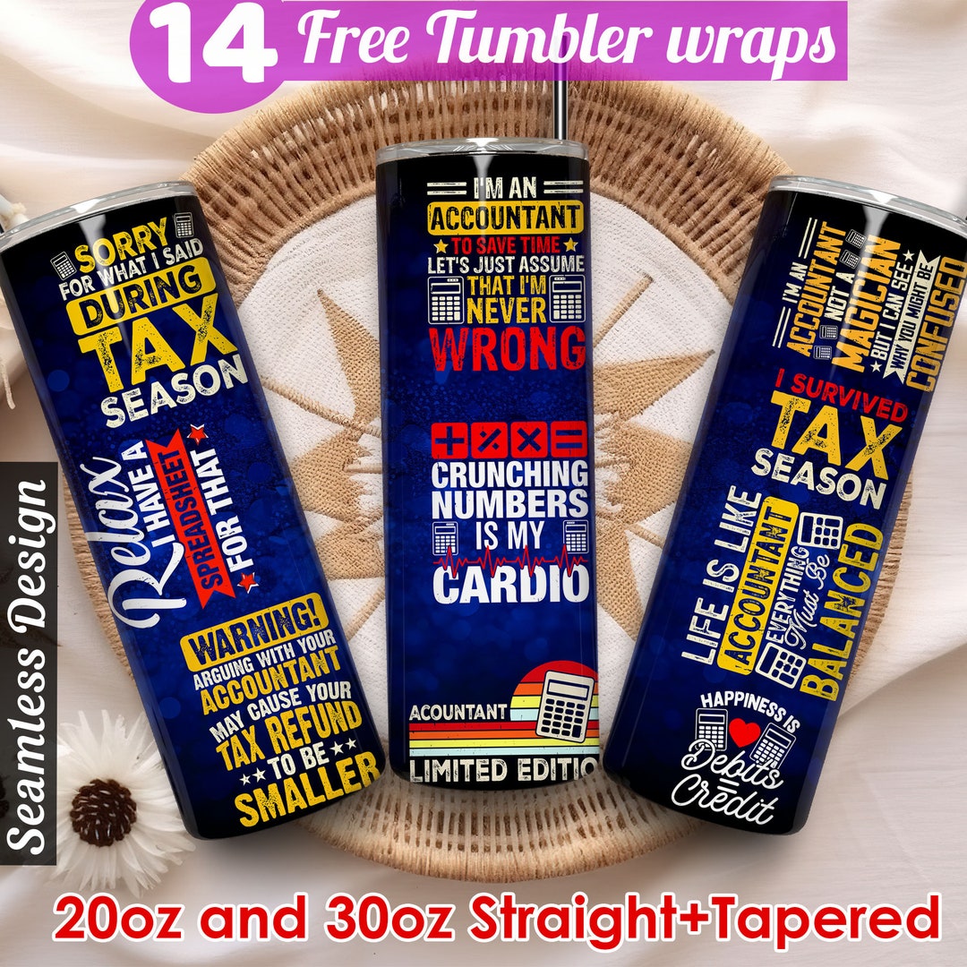 Accountant Tumbler Wrap Accounting Gifts Trendy Tumbler Wrap Accountant ...