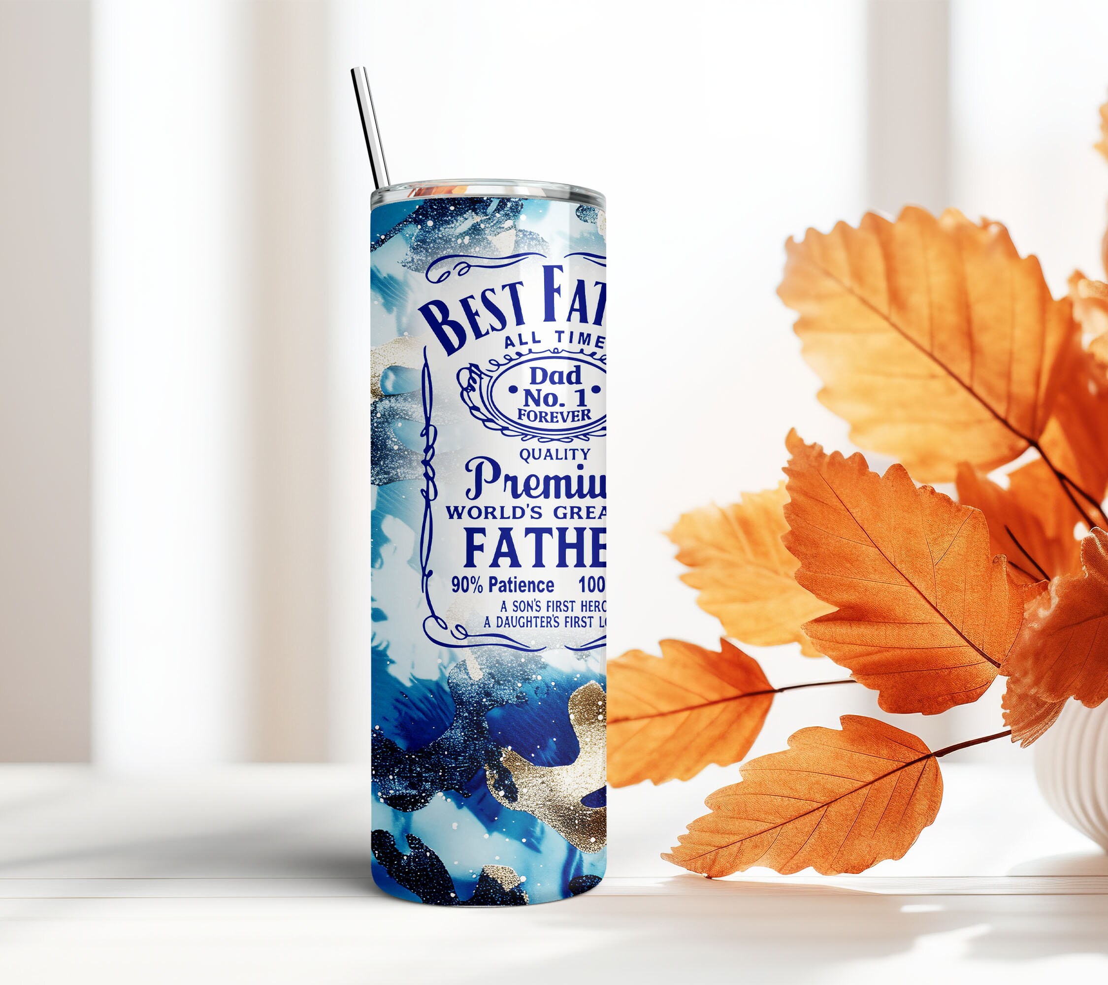 Fathers Day Tumbler Wrap for Dad Best Father Tumbler Wrap 20 Oz Tumbler ...