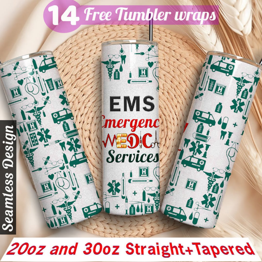 Ems Tumbler Wrap 20 Oz Tumbler Sublimation Designs Nurse Sublimation ...