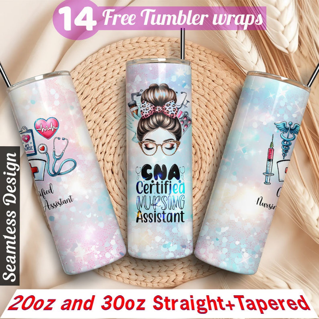 CNA Tumbler Wrap Png Nurse Sublimation Designs 20 Oz Tumbler Sublimation Designs Trending ...