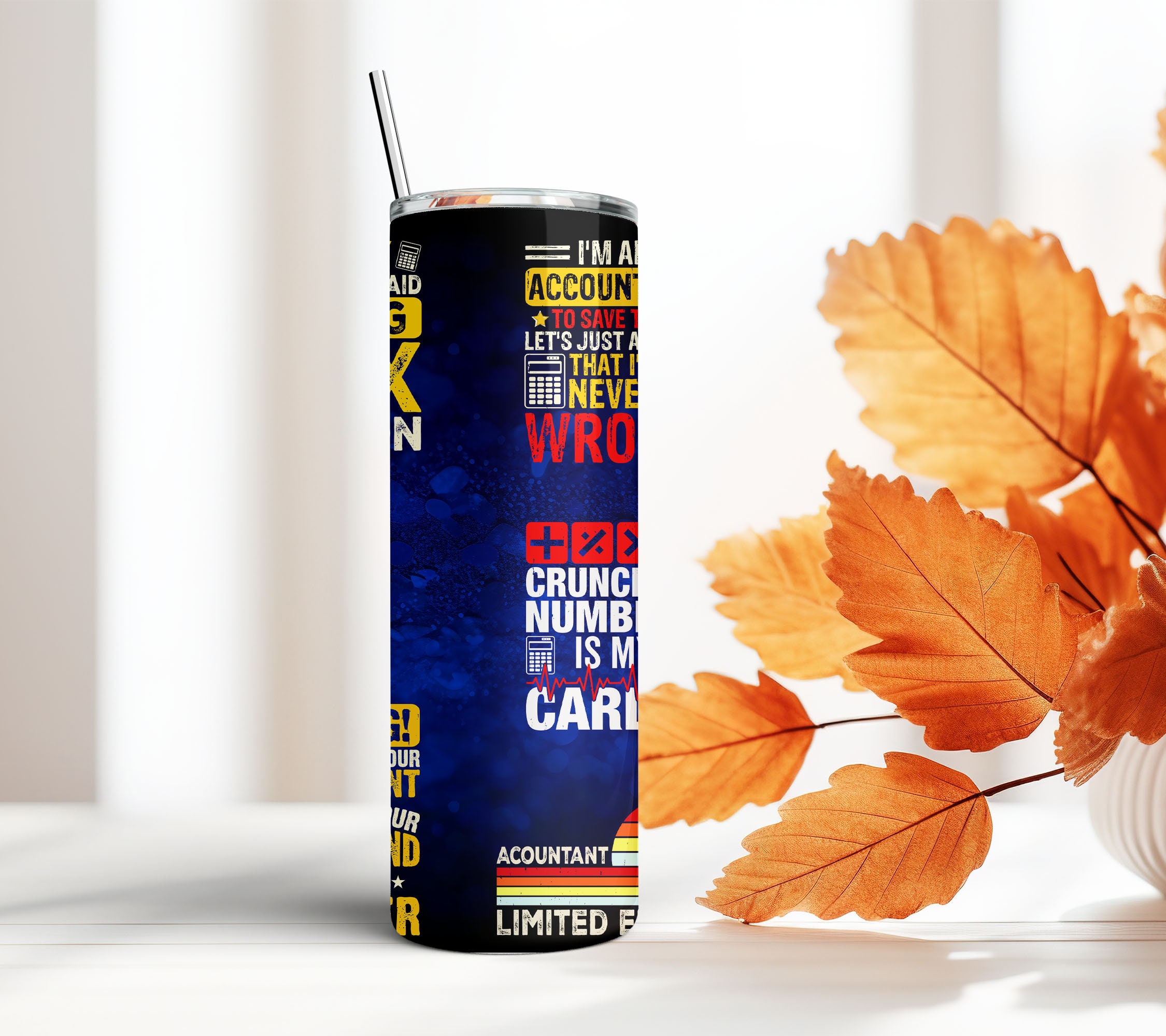 Accountant Tumbler Wrap Accounting Gifts Trendy Tumbler Wrap Accountant ...