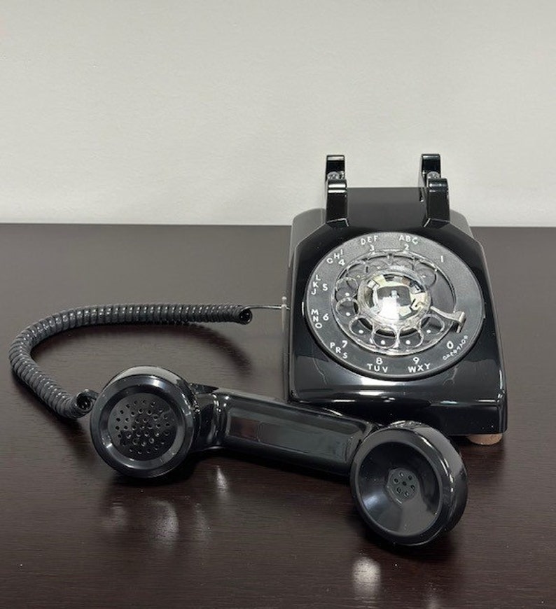 Vintage Fully Restored Rotary Desk Telephone - Black - Etsy