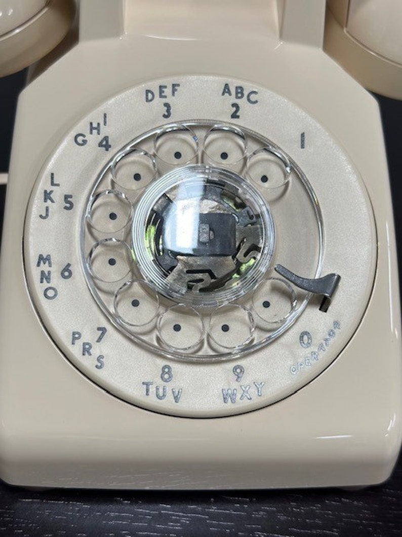 Vintage Fully Restored Rotary Desk Telephone - Ivory - Etsy
