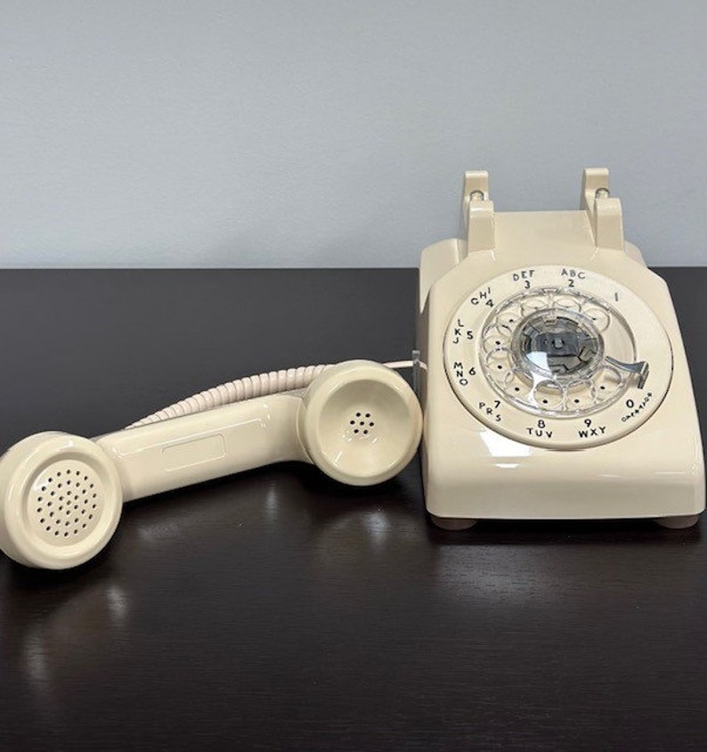 Vintage Fully Restored Rotary Desk Telephone - Ivory - Etsy