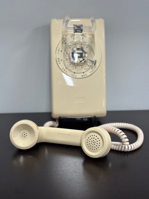 Vintage Fully Restored Rotary Wall Telephone - Ivory - Etsy