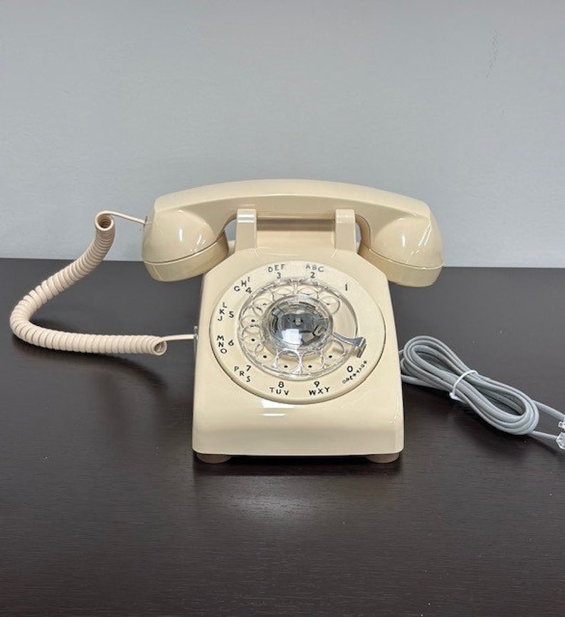Vintage Fully Restored Rotary Desk Telephone - Ivory - Etsy