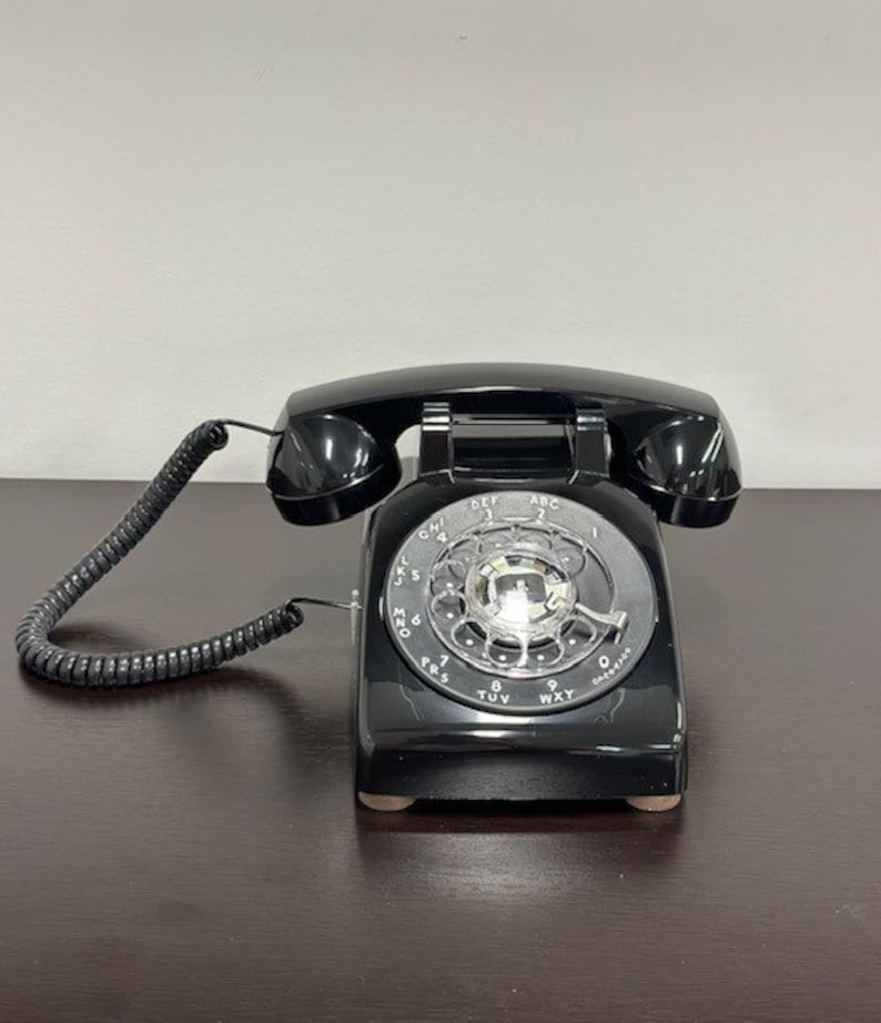 Vintage Fully Restored Rotary Desk Telephone - Black - Etsy