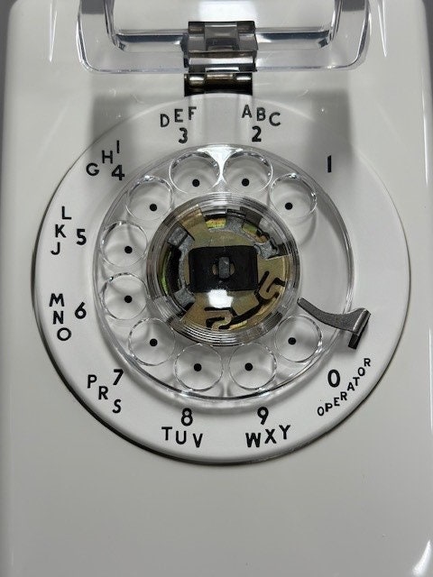 Vintage Fully Restored Rotary Wall Telephone - White - Etsy