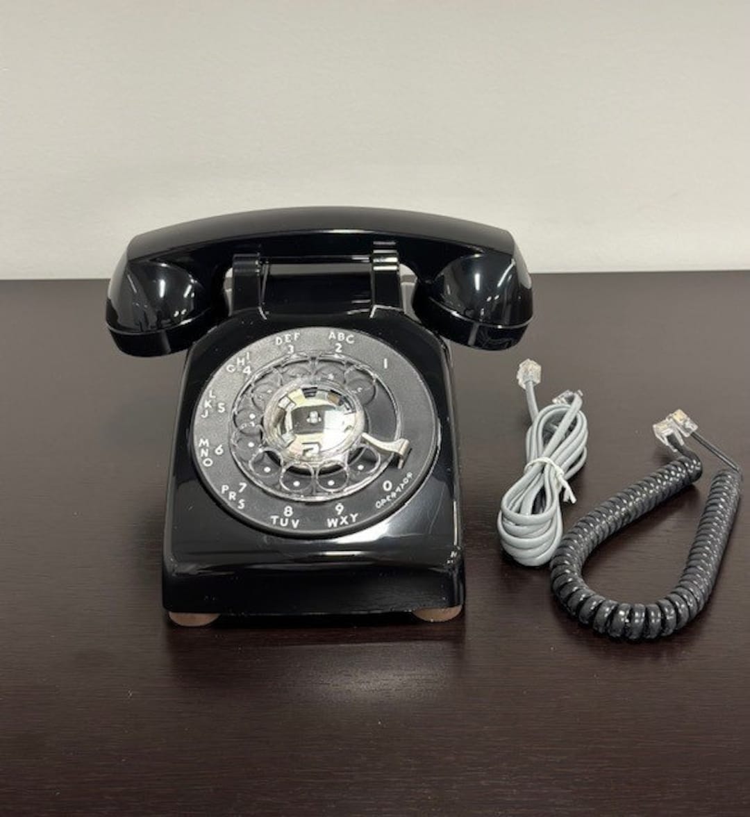 Vintage Fully Restored Rotary Desk Telephone - Black - Etsy
