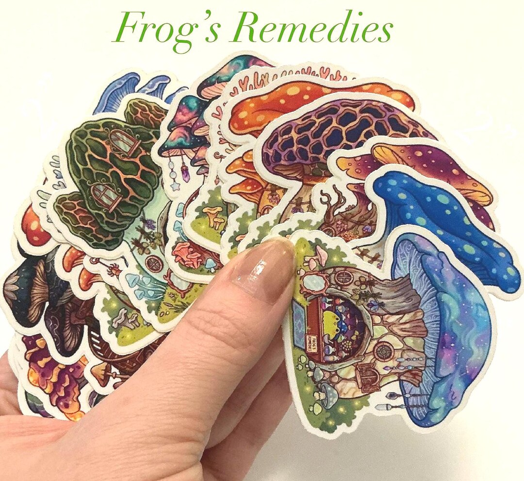 Frogs Remedies | Cute Magic Forest Frog Shop Sticker Decals | 2”, 3 ...