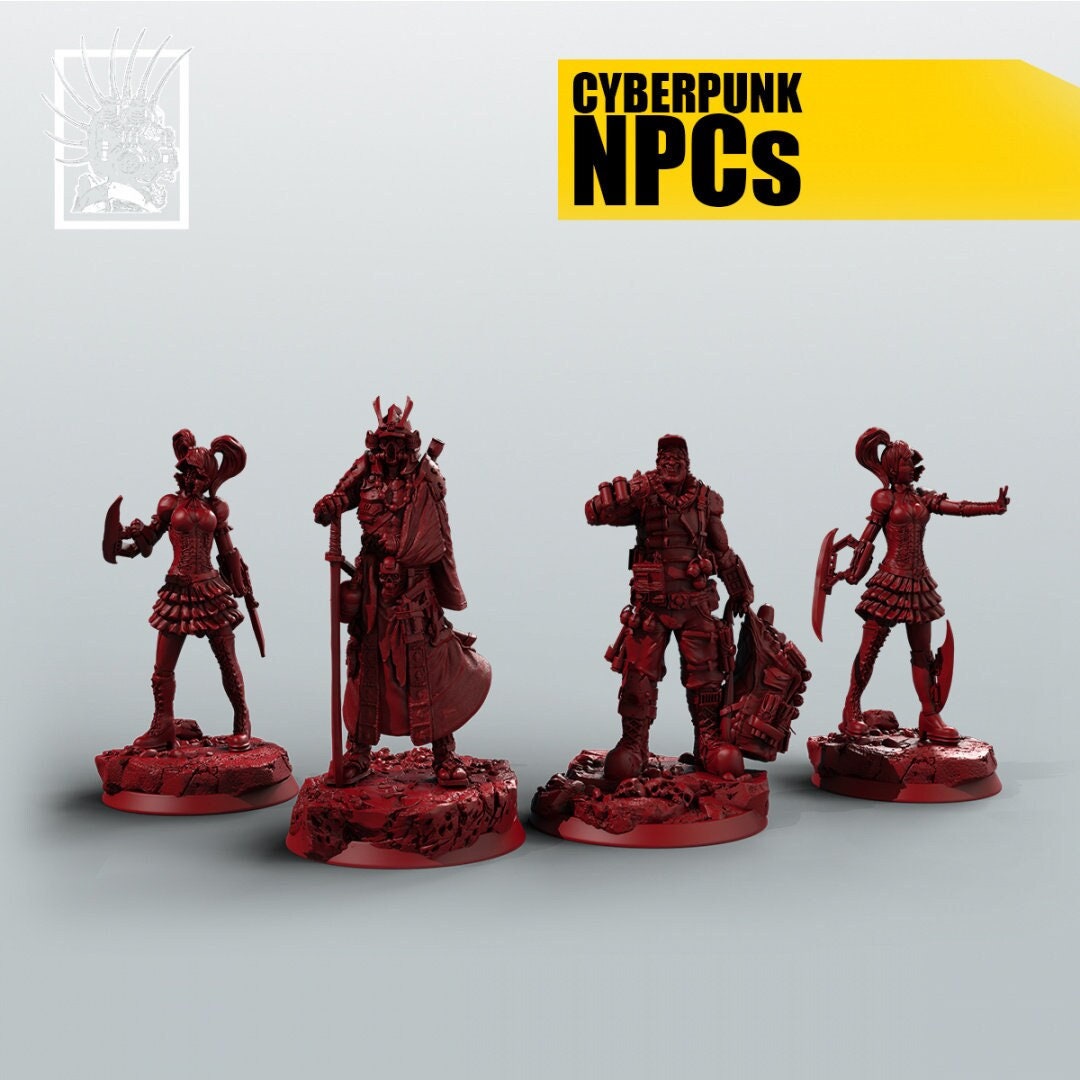 Cyberpunk Npcs Necropunks Miniatures Tabletop Roleplaying / D&D ...
