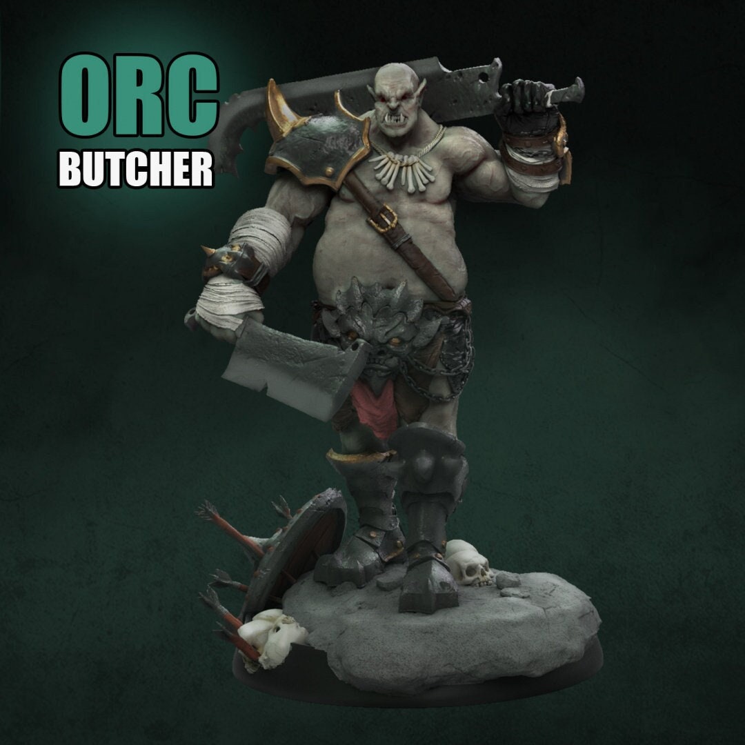 Orc Butcher Necropunks Miniatures Tabletop Roleplaying / - Etsy