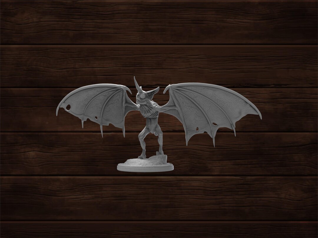 Horned Bat | Grinning God Miniatures | Tabletop Roleplaying / D&D / Wargaming Miniature - Etsy