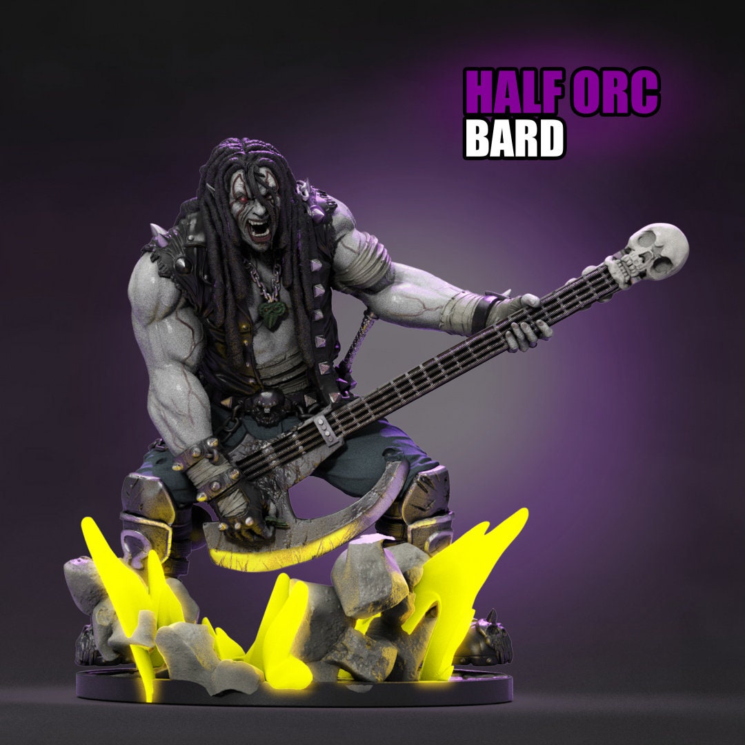 Hero Half-orc Bard Necropunks Miniatures Tabletop Roleplaying / D&D ...