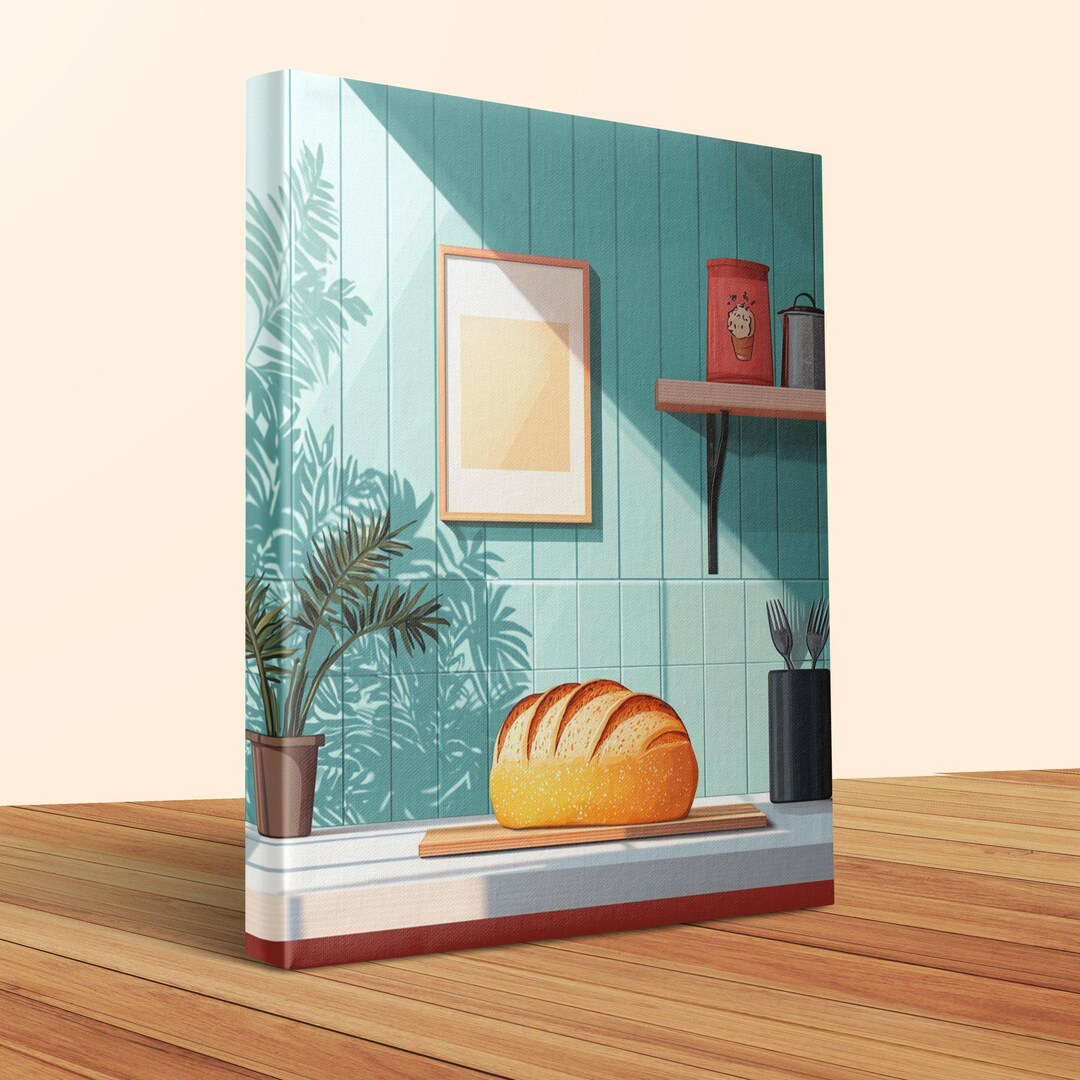 Modern Sour Dough Kitchen Wall Art, Fresh Bread Print, Modern Home ...