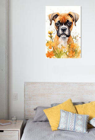 Boxer Portrait INSTANT DOWNLOAD Boxer Portrait Wall Art Printable Art ...
