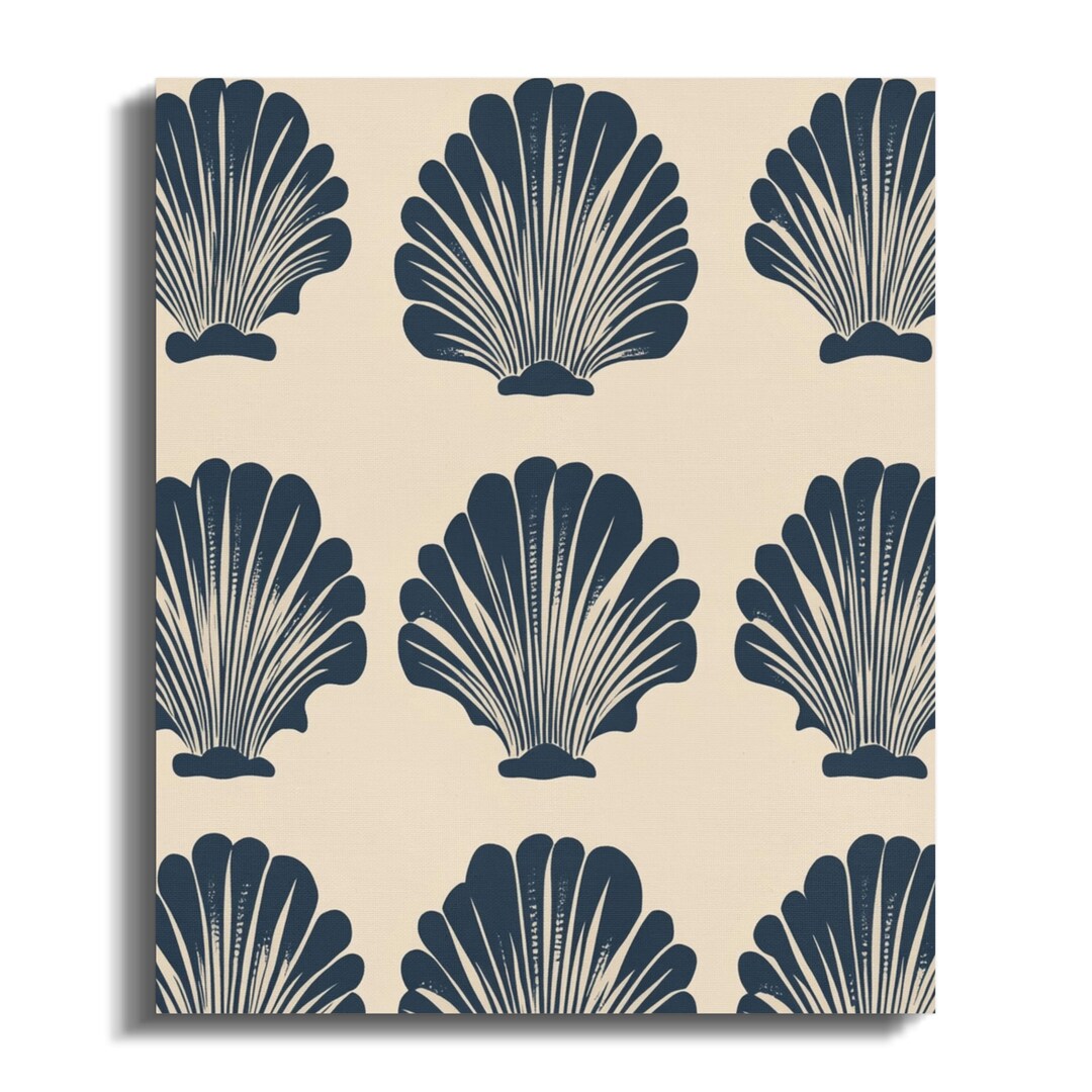 Henri Matisse Inspired Canvas Art, Shell Pattern Canvas Wall Art ...