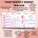 Pink Annual Budget Planner | Google Sheets | Monthly Spreadsheet ...