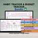 Yearly Habit Tracker and Budget Tracker Spreadsheet Bundle Google ...