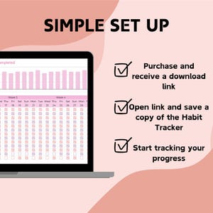 Monthly Habit Tracker Spreadsheet | Google Sheets | Daily Routine ...