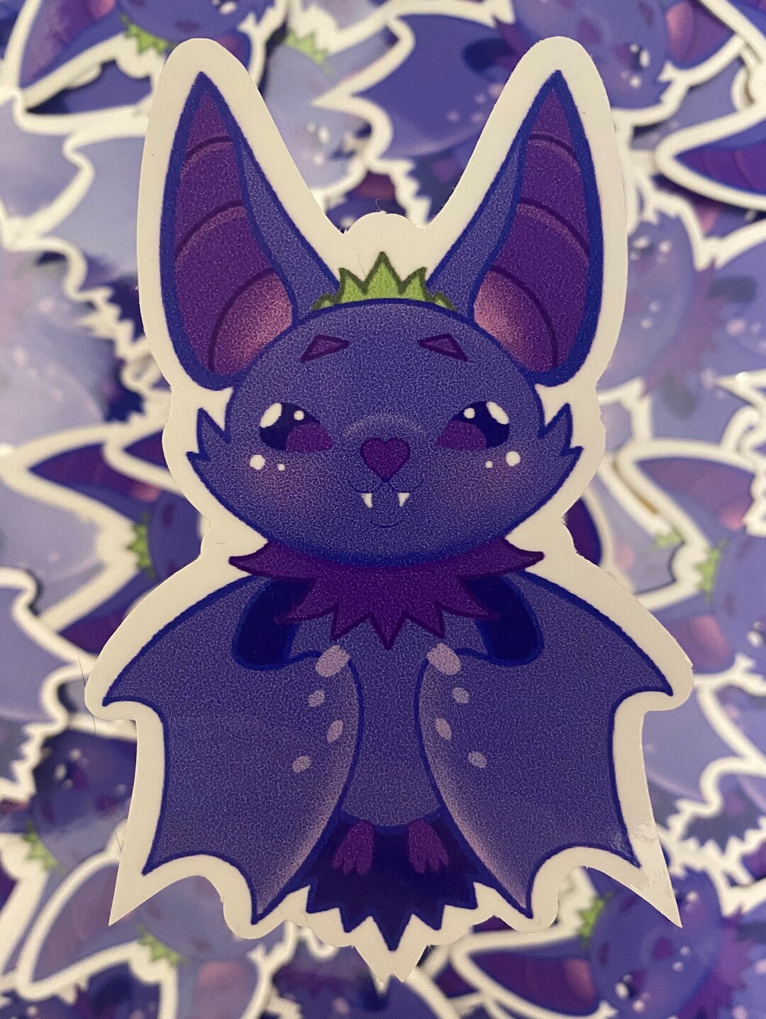 Fruit Bat Vinyl Sticker Blueberry - Etsy
