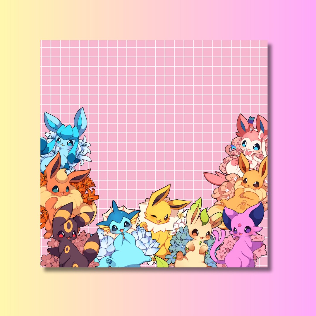 Pokemon Kawaii Notepads-cute Stationery-pink Memopads - Etsy