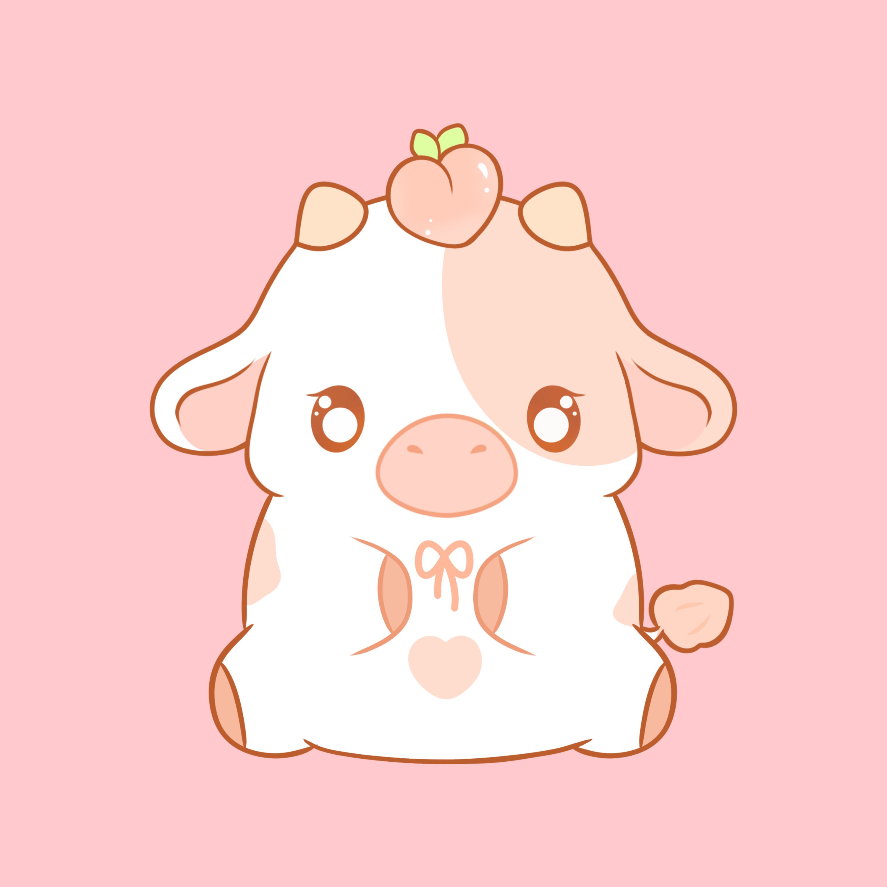 Kawaii Fruits Cows, Rainbow Strawberry Pink Cute HOLOGRAPHIC VINYL ...