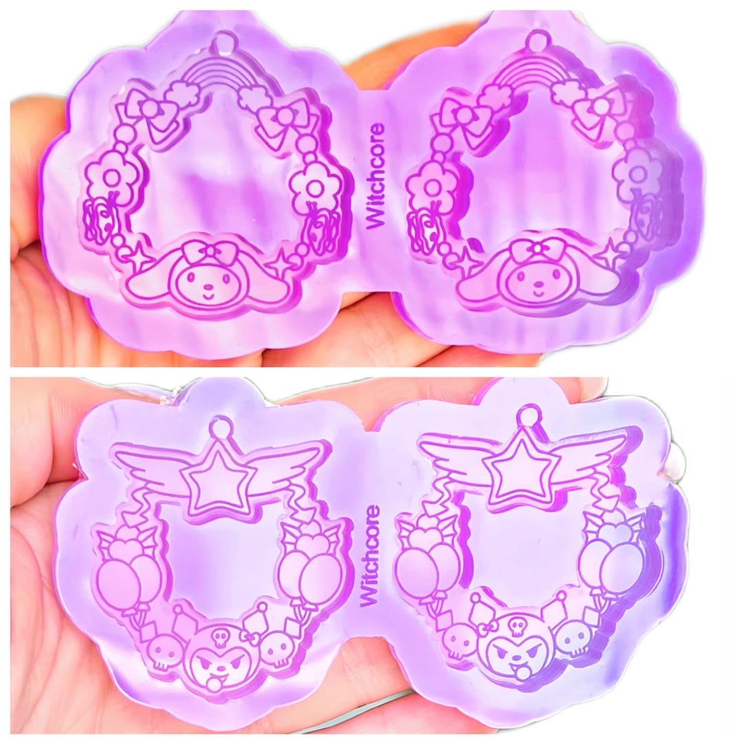 Cute Kawaii Anime Bunny-resin Molds Silicone-silicone Molds-earring ...