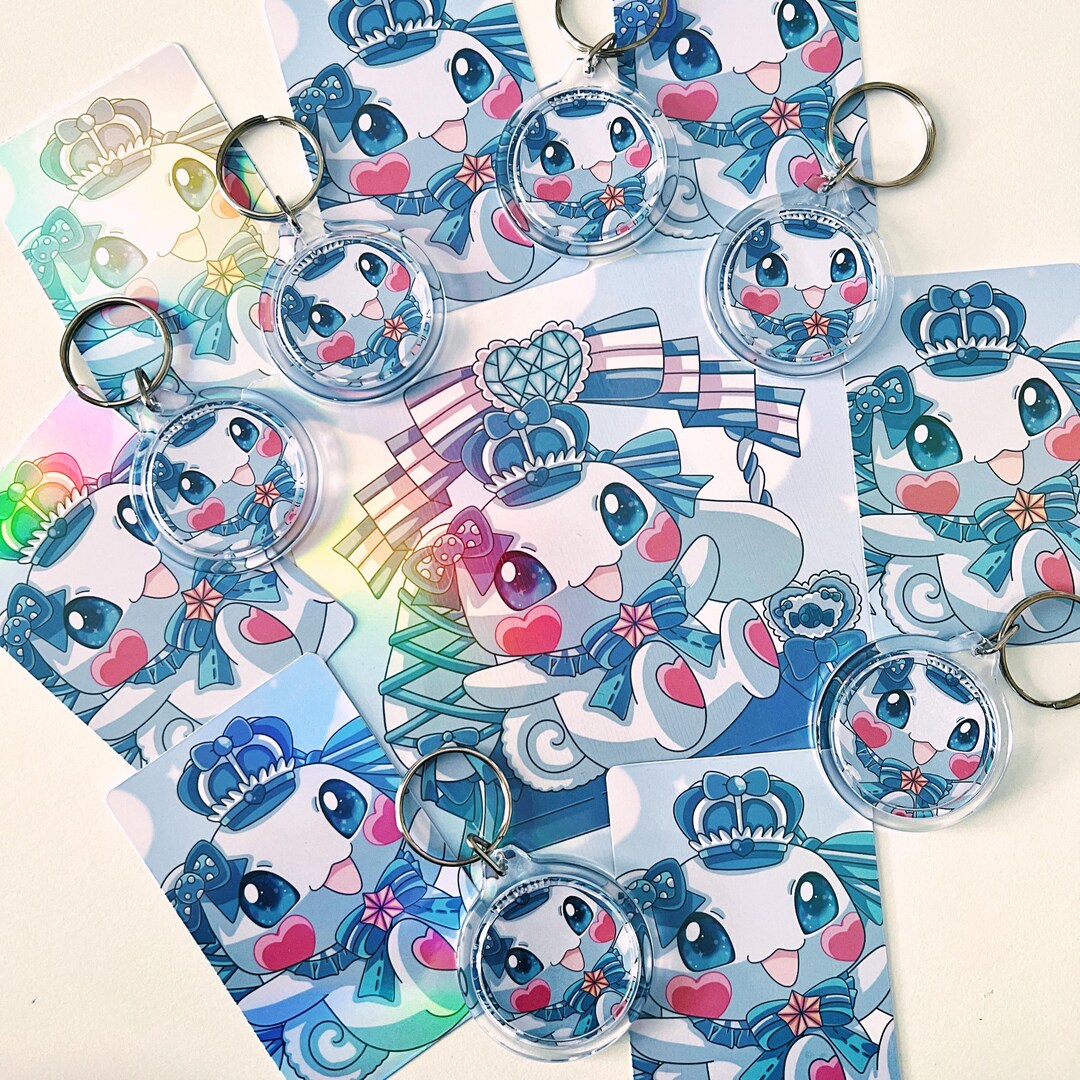 Kawaii Cute Bunny Baby Blue Pack Stationery Keychain - Etsy