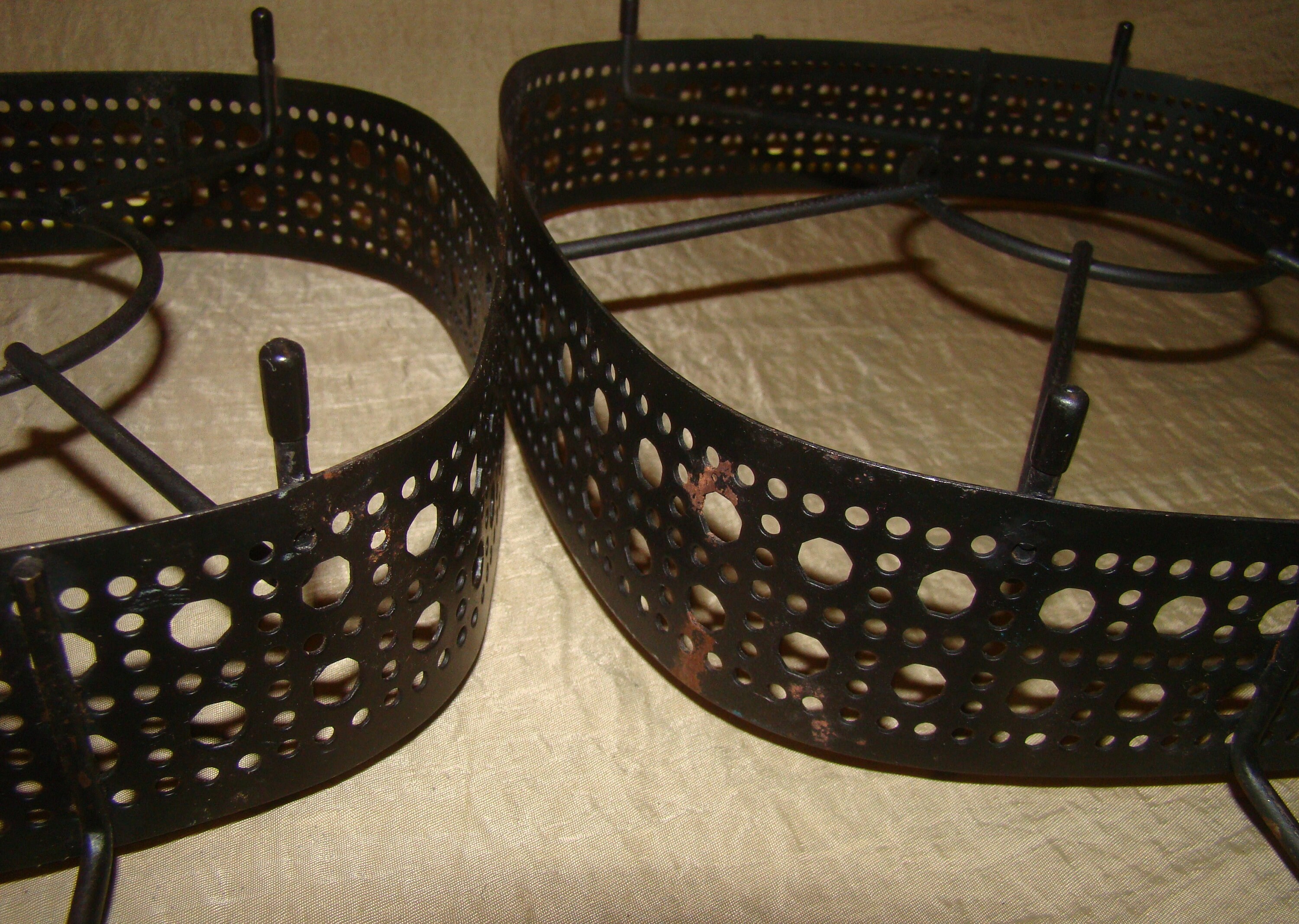 2 Mid Century Vintage Baking Pyrex Type Casserole Dish Black Metal ...