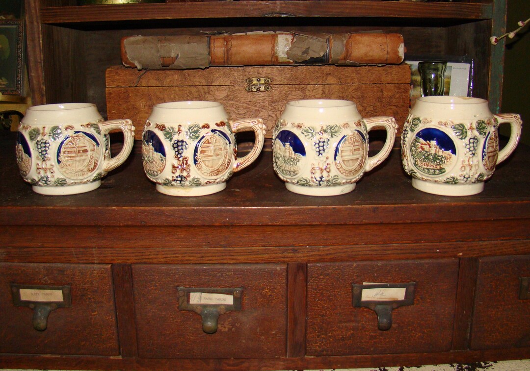 4 Vintage Simon Peter Gerz Mark Germany Stoneware Pottery Breweriana ...