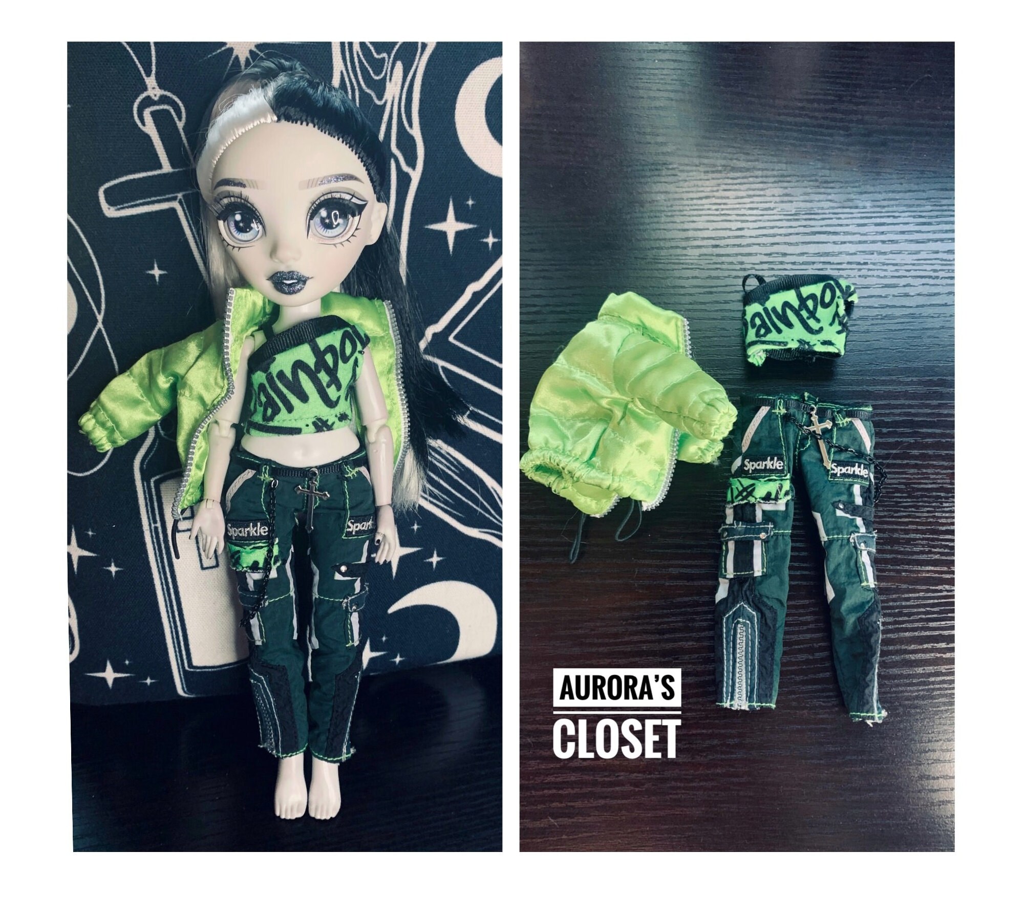 Rainbow High Custom Outfits Jade Skirt Pants Corset Jeans Dress ...